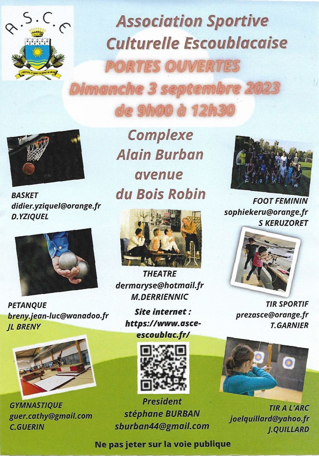 Journée Portes Ouvertes ASCE le 3 Septembre 2022